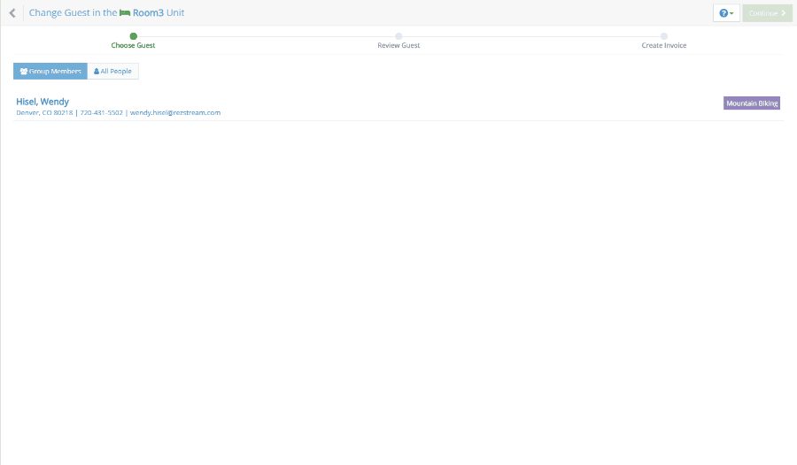 Assigning Units in a Group Reservation